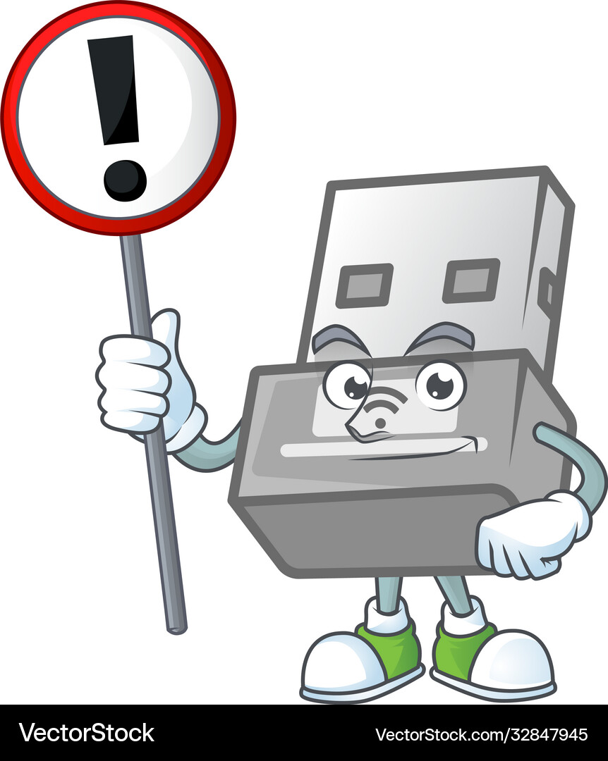 Cartoon design usb wireless adapter rise up broad Vector Image