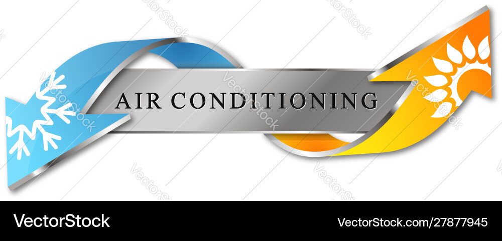 Cooling and heating air conditioner symbol Vector Image