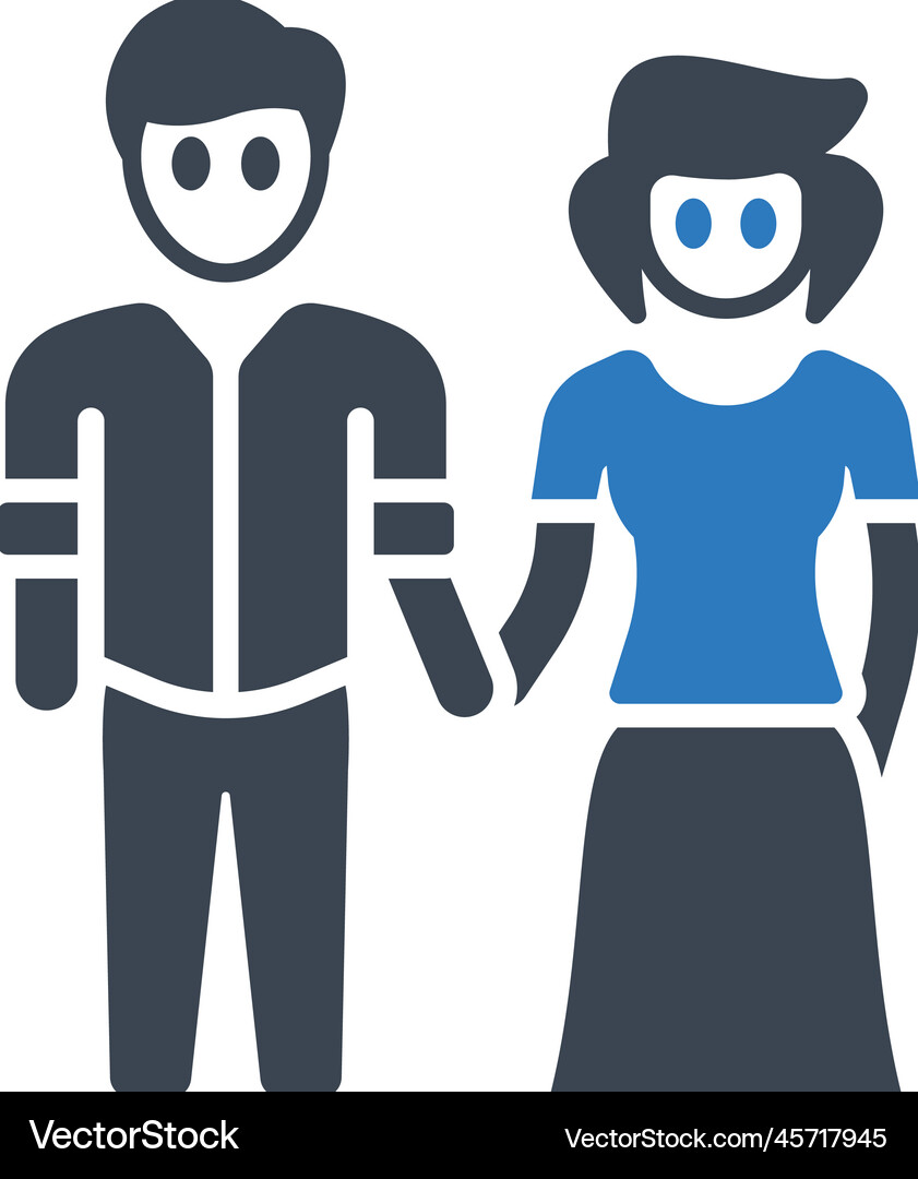 Couple happy love icon Royalty Free Vector Image