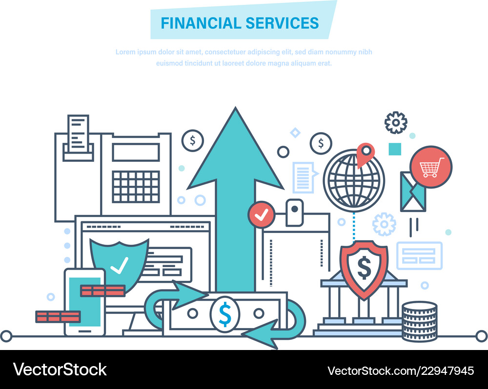 Financial services online banking protection Vector Image