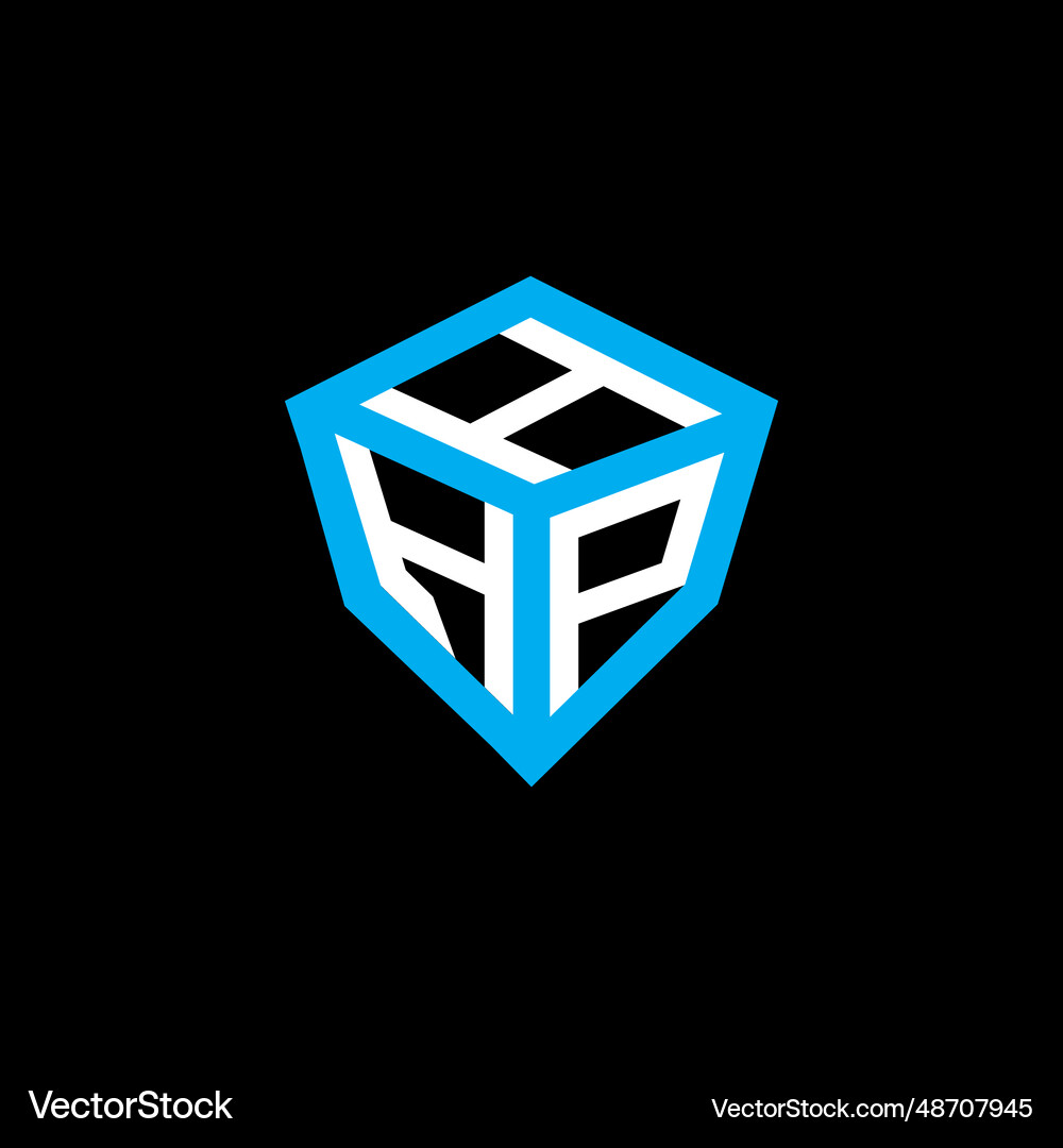 Hhp letter logo design simple and modern Vector Image