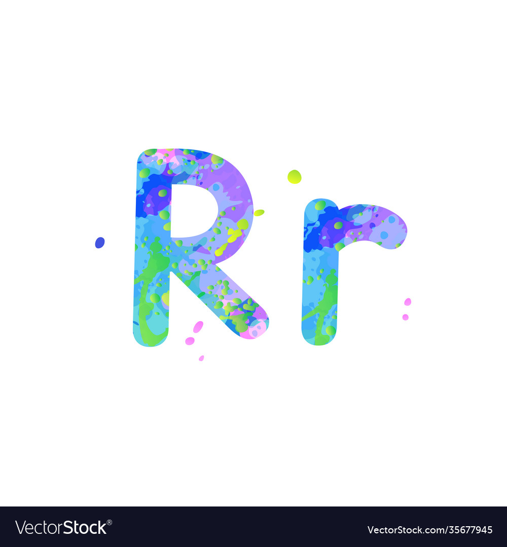 Letters R Uppercase And Lowercase Royalty Free Vector Image
