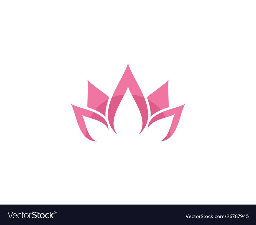 Lotus flowers logo template Royalty Free Vector Image