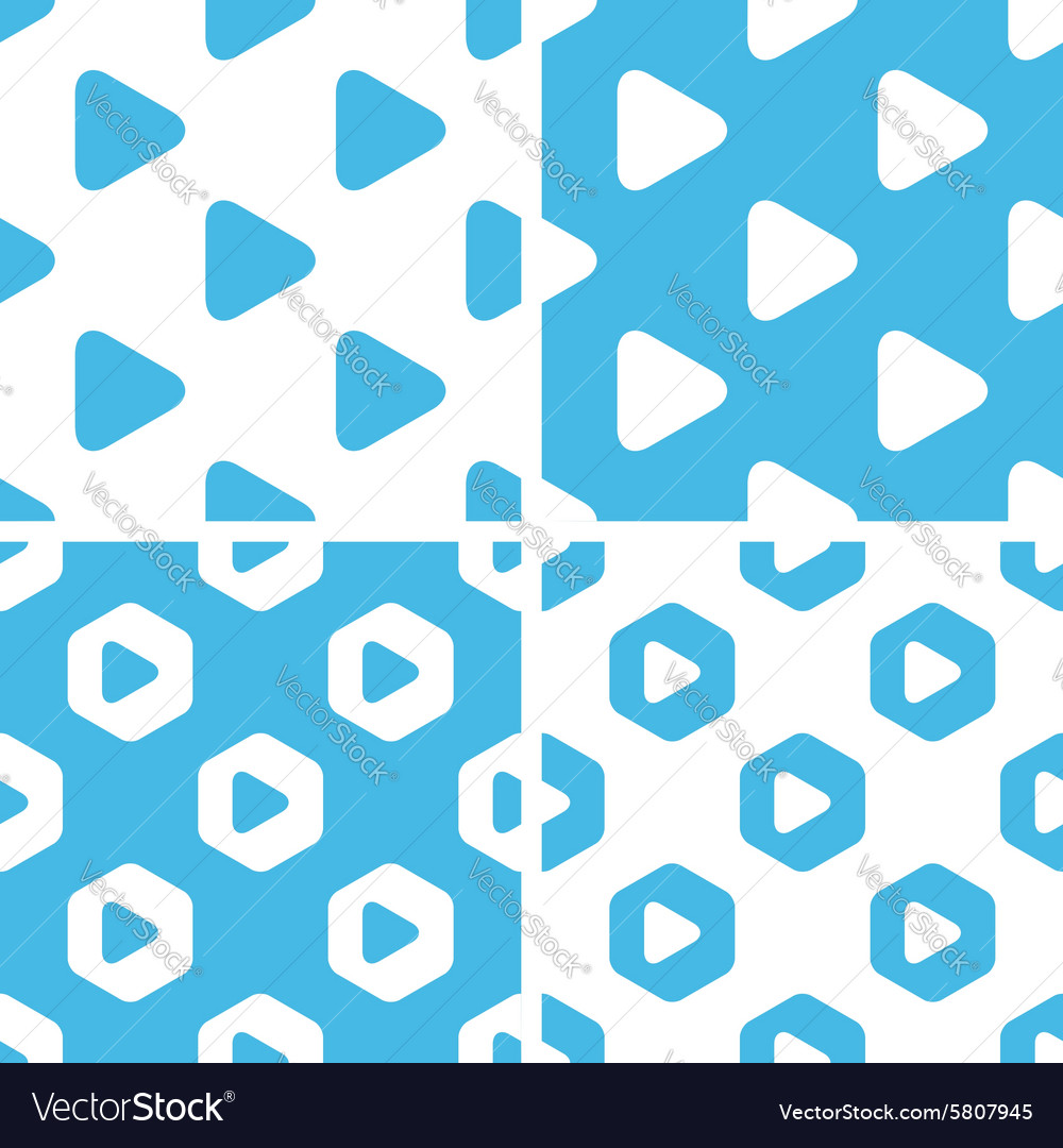 Play button patterns set Royalty Free Vector Image