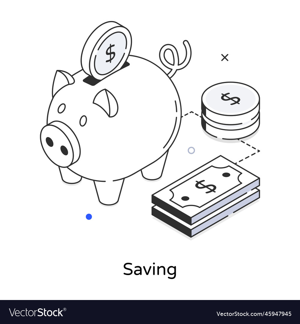 Saving Royalty Free Vector Image - VectorStock