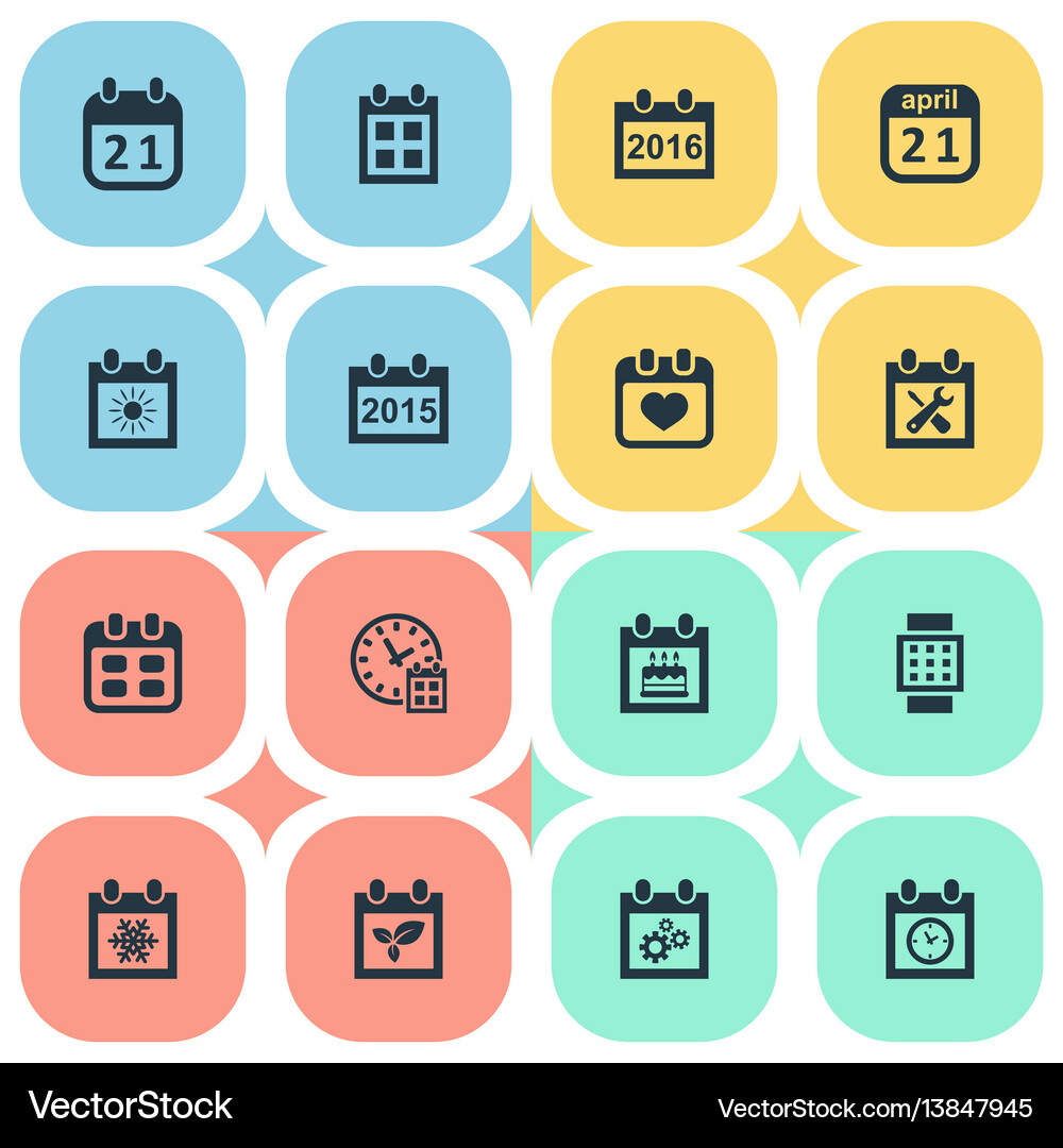 Set of simple plan icons Royalty Free Vector Image