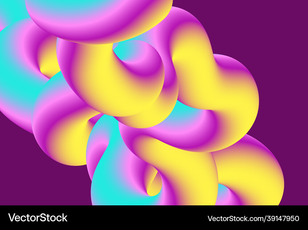 3d abstract wallpaper fluid liquid curve Vector Image