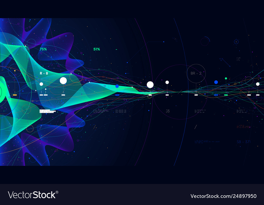 Big data visualization array digital presentation Vector Image