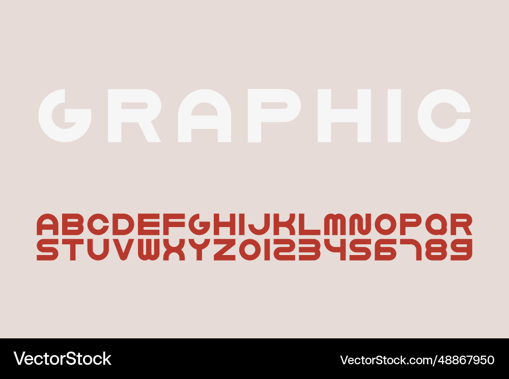 Bold modern font trendy english creative Vector Image