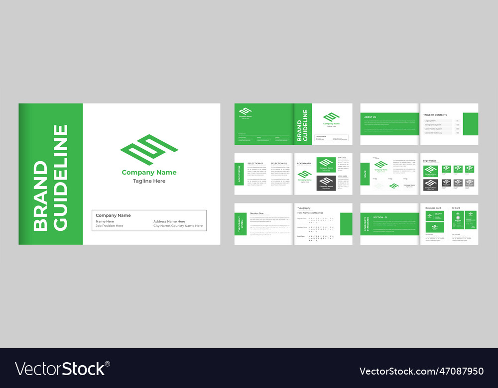 Brand identity and design guideline template Vector Image
