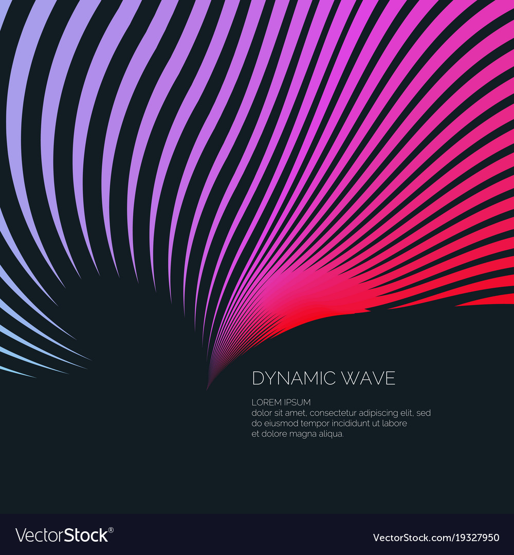Bright abstract background with a dynamic waves Vector Image