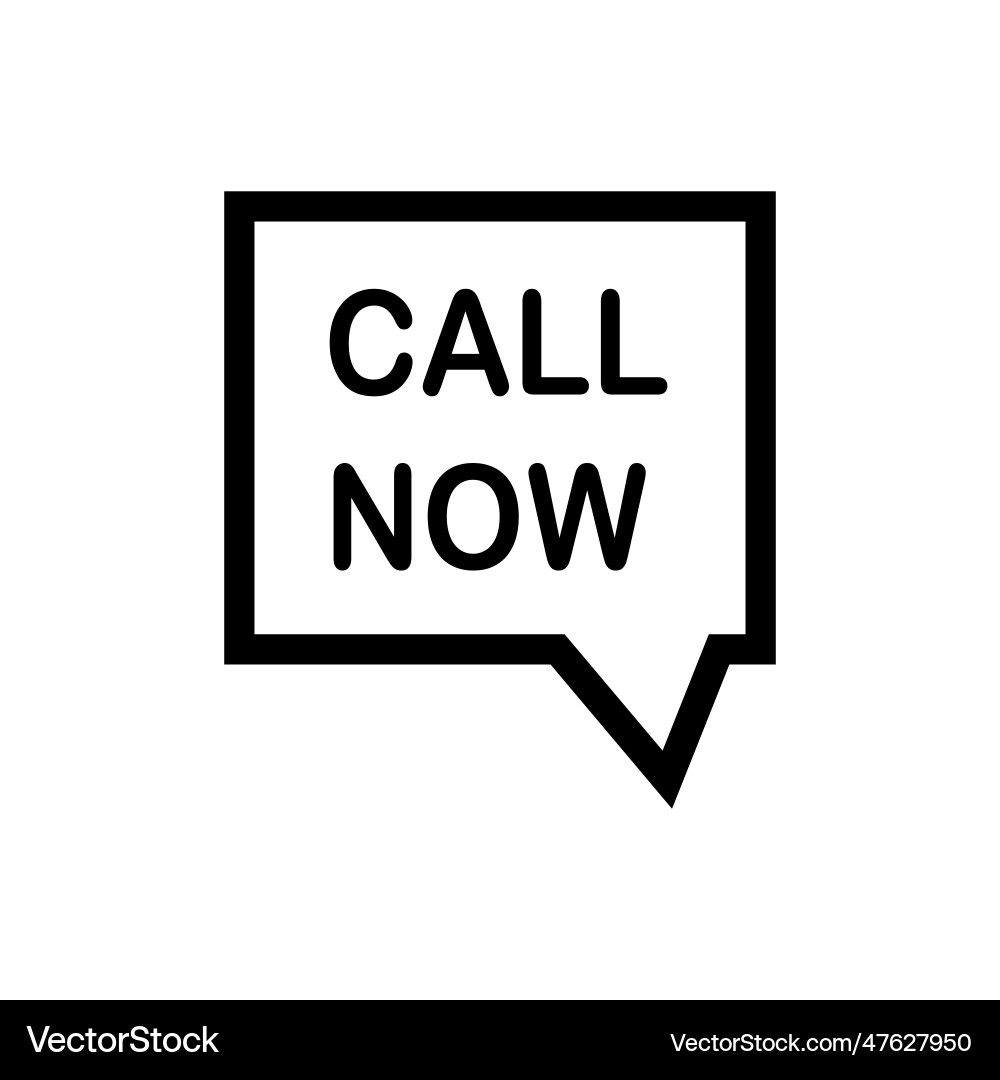 Call and chat us now icon design template Vector Image