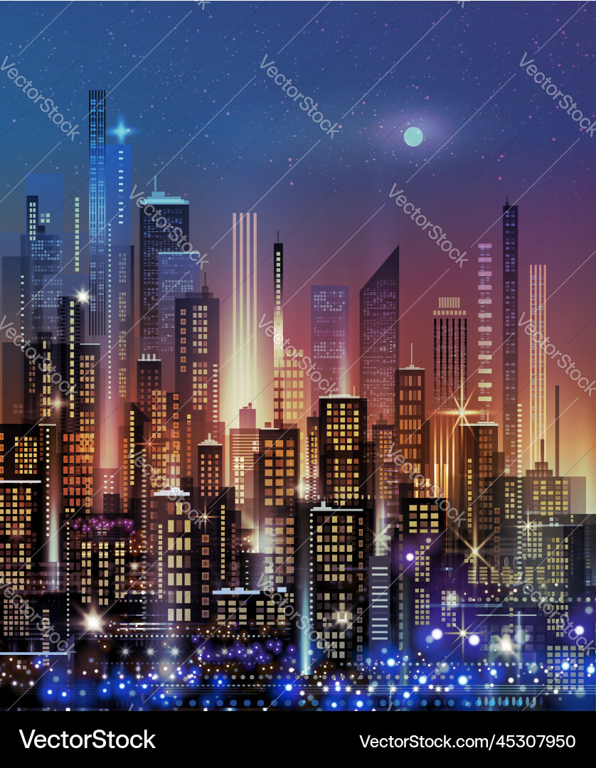 City background with architecture skyscrapers Vector Image