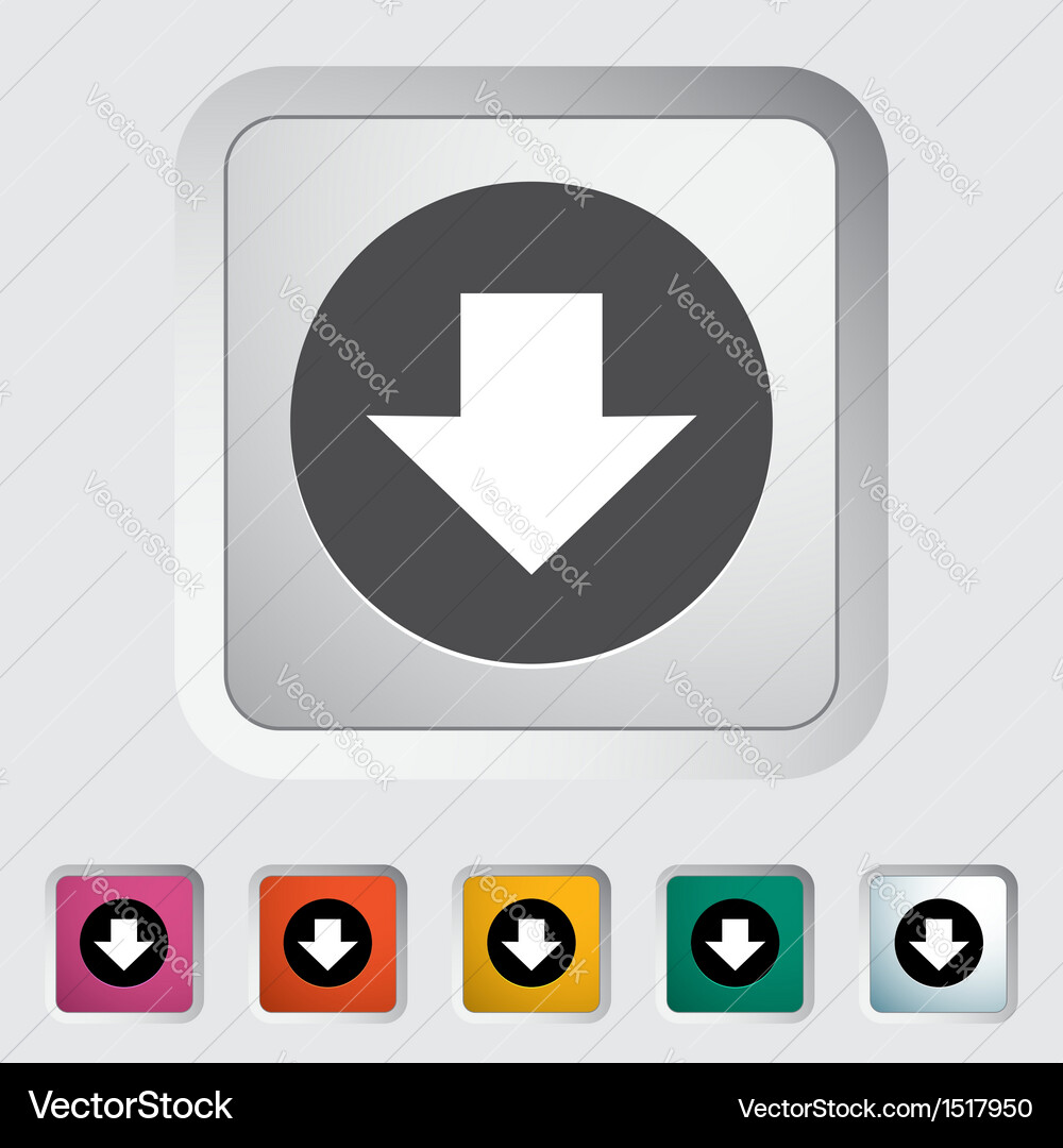 Download Icon - Single Arrow Royalty Free Vector Image