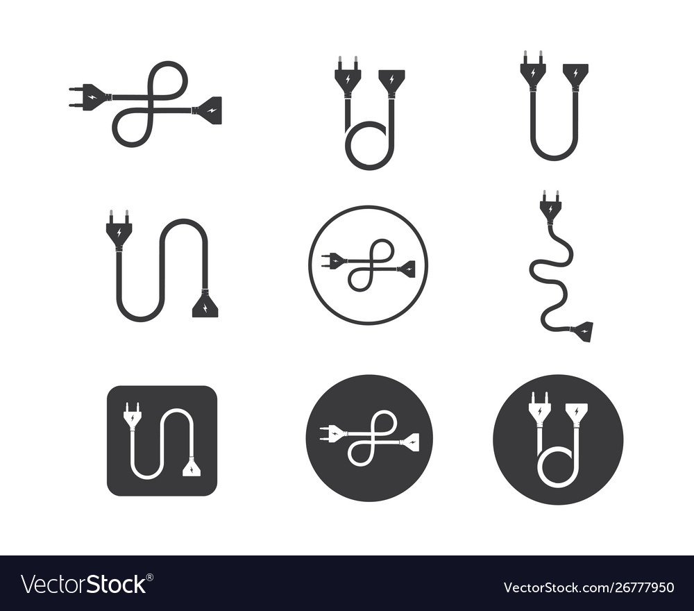 Electric socket plug Royalty Free Vector Image