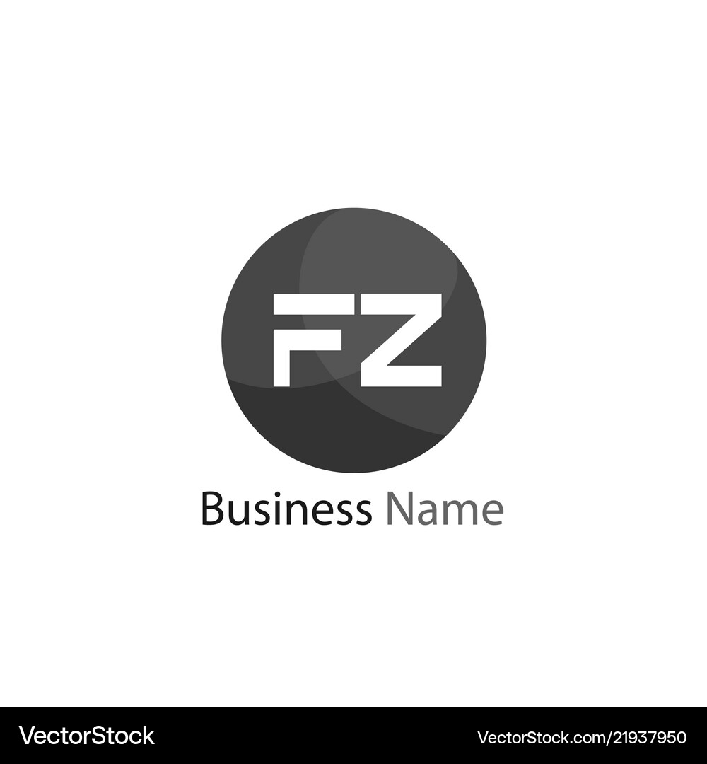 Initial letter fz logo template design Royalty Free Vector