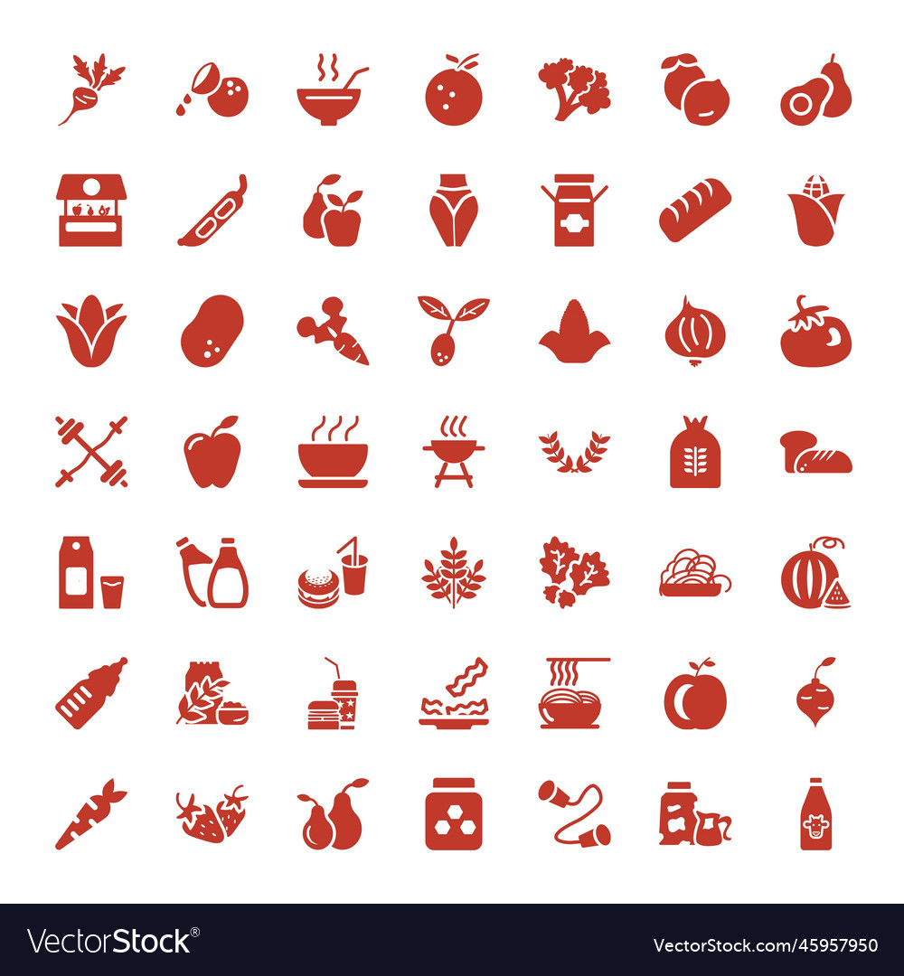 Nutrition icons Royalty Free Vector Image - VectorStock