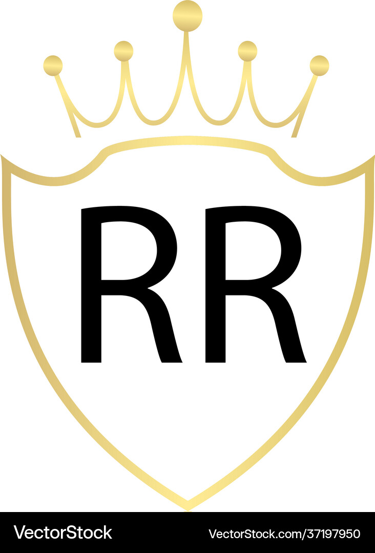 Rr letter logo design with simple style Royalty Free Vector