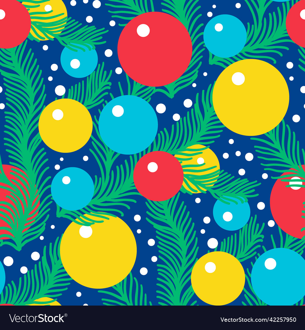 Seamless pattern with bright balls Royalty Free Vector Image