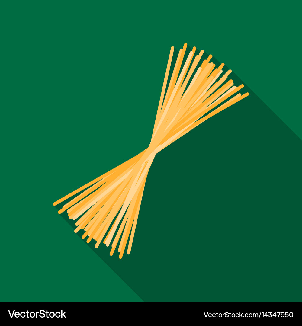 Spaghetti pasta icon in flate style isolated Vector Image