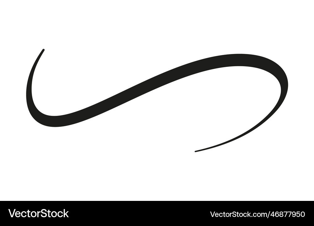 Swoosh swash underline stroke setabstract wavy Vector Image