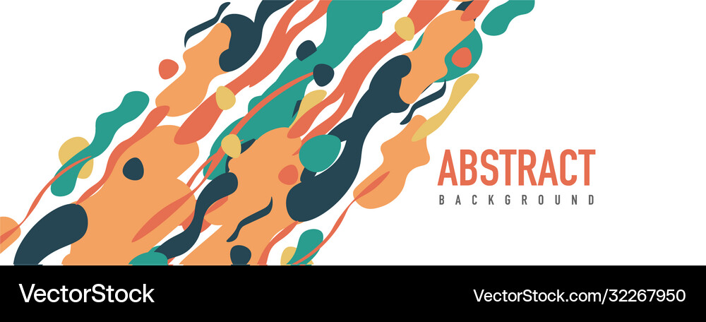 Trendy liquid style shapes abstract design Vector Image