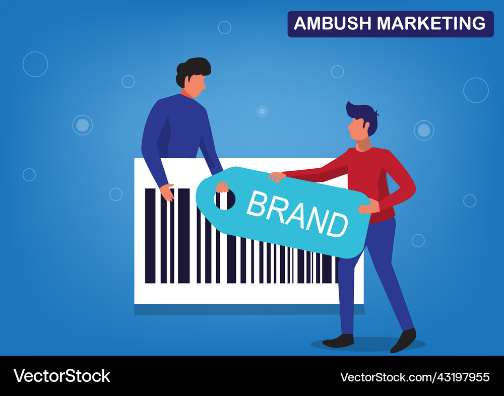 Ambush marketing without being a main sponsor Vector Image