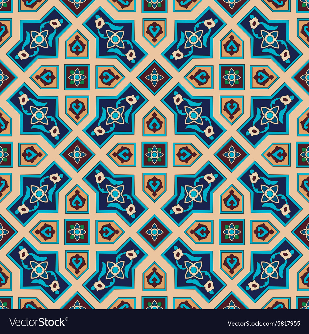 Arabesque seamless pattern Royalty Free Vector Image