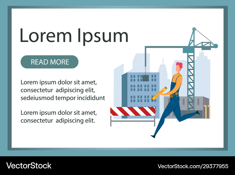 Banner advertising professional building service Vector Image