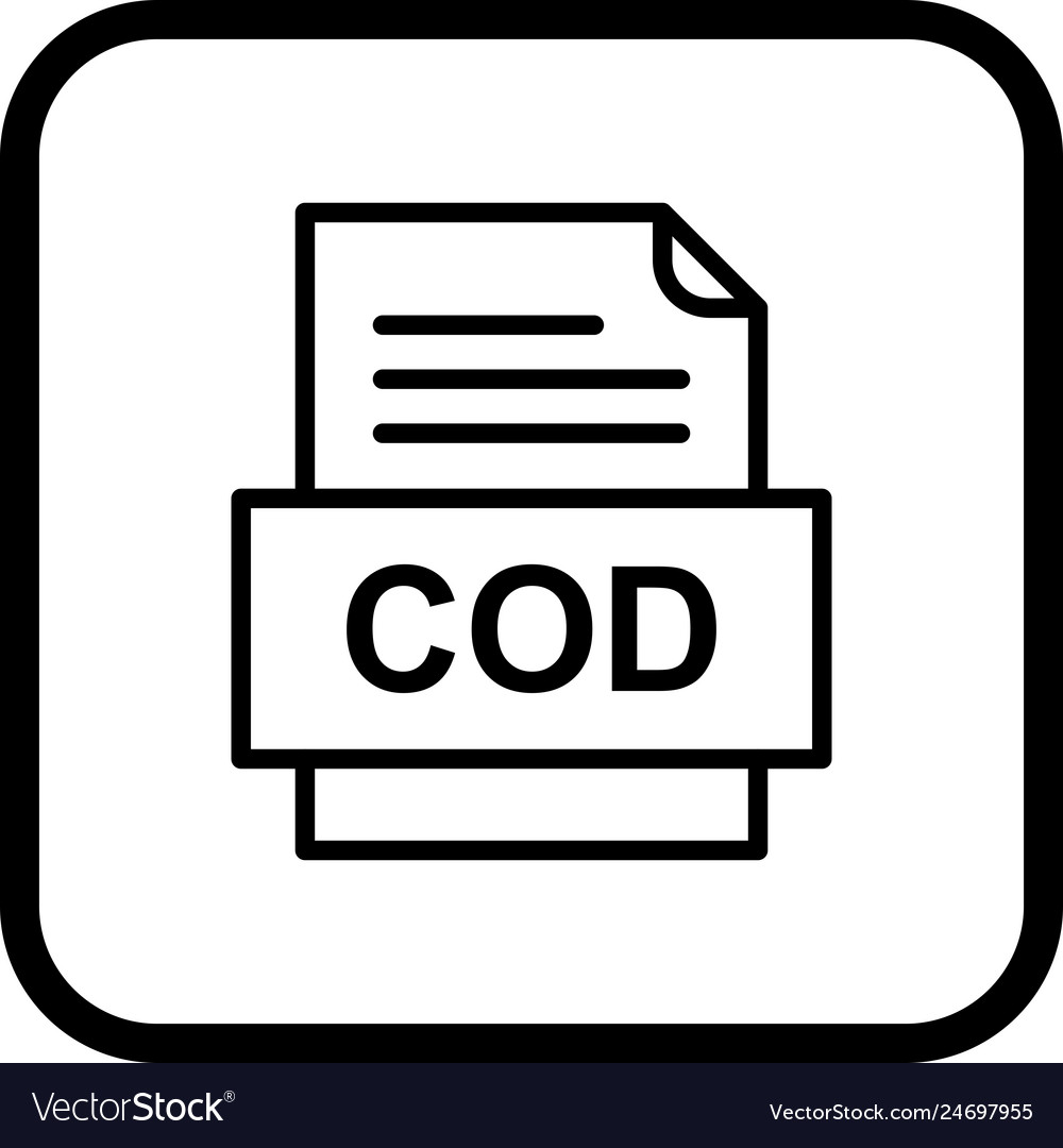Cod file document icon Royalty Free Vector Image