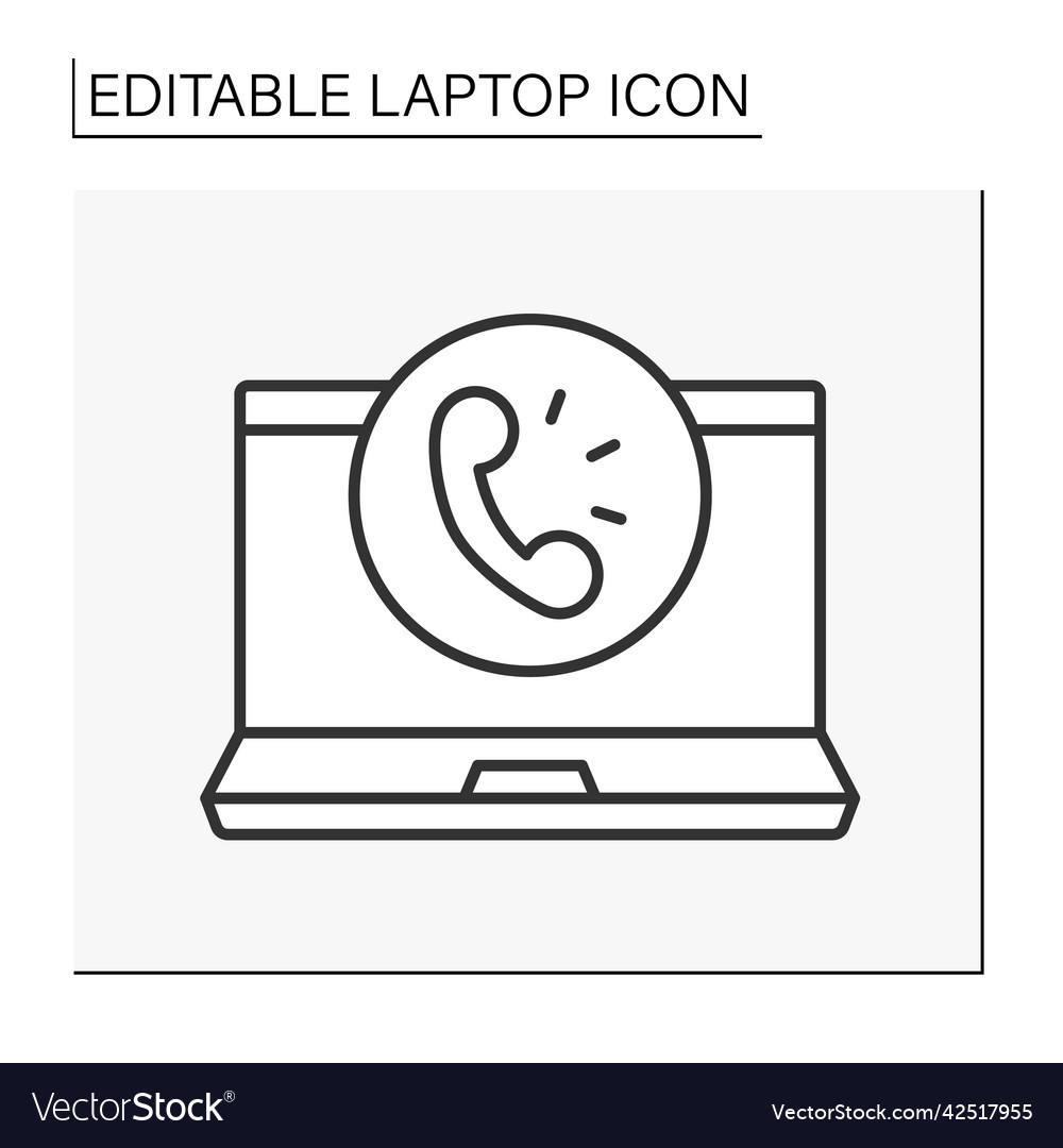 Computer line icon Royalty Free Vector Image - VectorStock