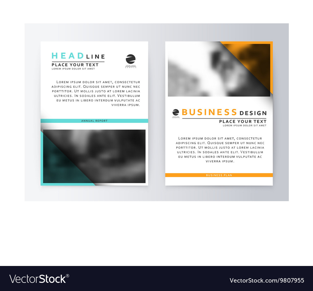 Cover design blue and yellow template brochure Vector Image