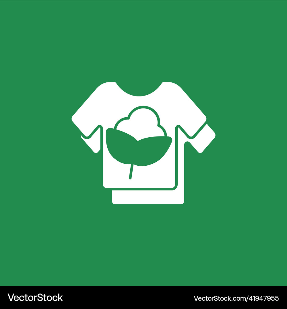 Eco-friendly clothing glyph icon Royalty Free Vector Image