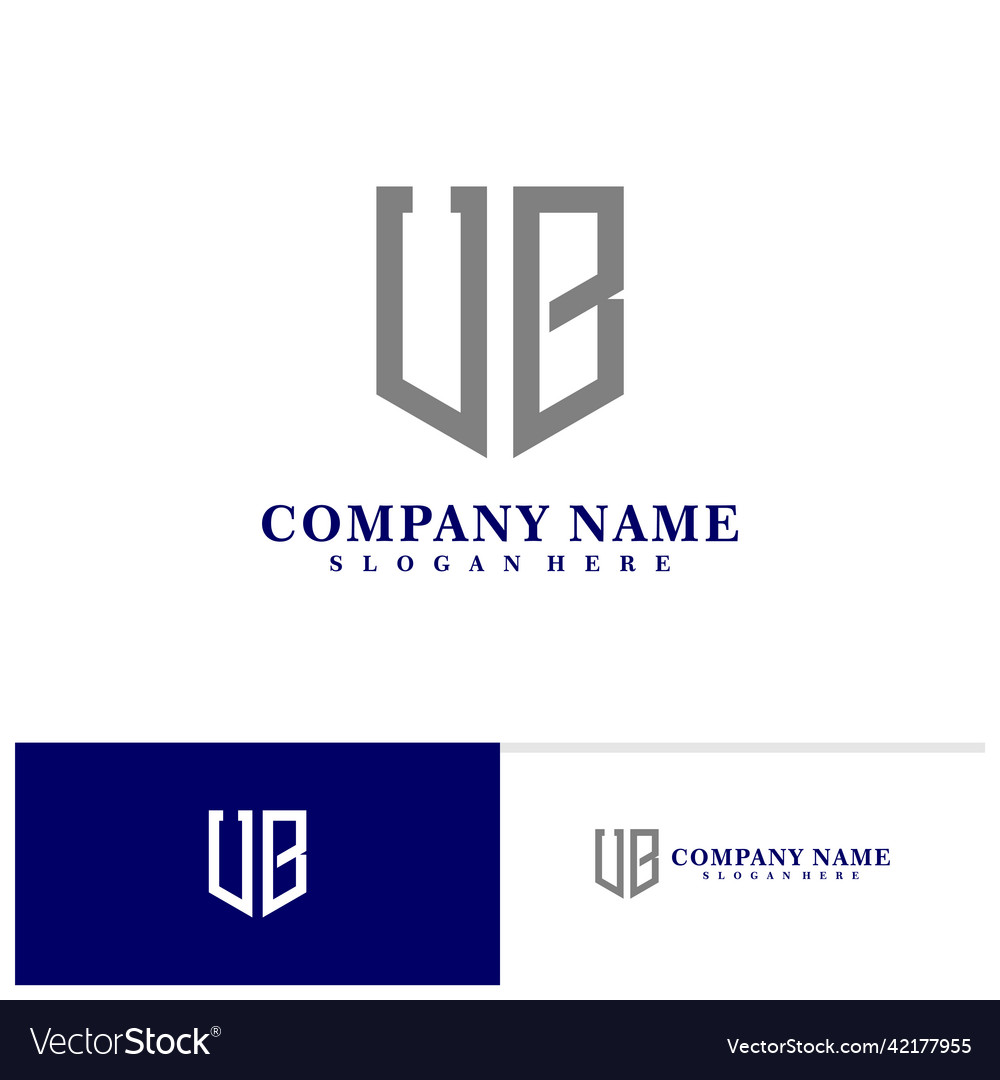 Initial u b logo design template creative Vector Image