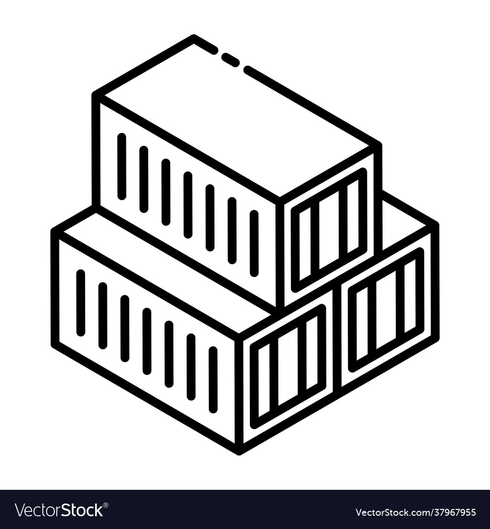 Logistische Container Lizenzfreies Vektorbild