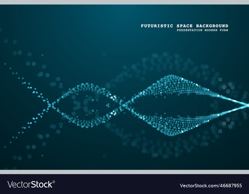 Particles liquid dynamic flow Royalty Free Vector Image