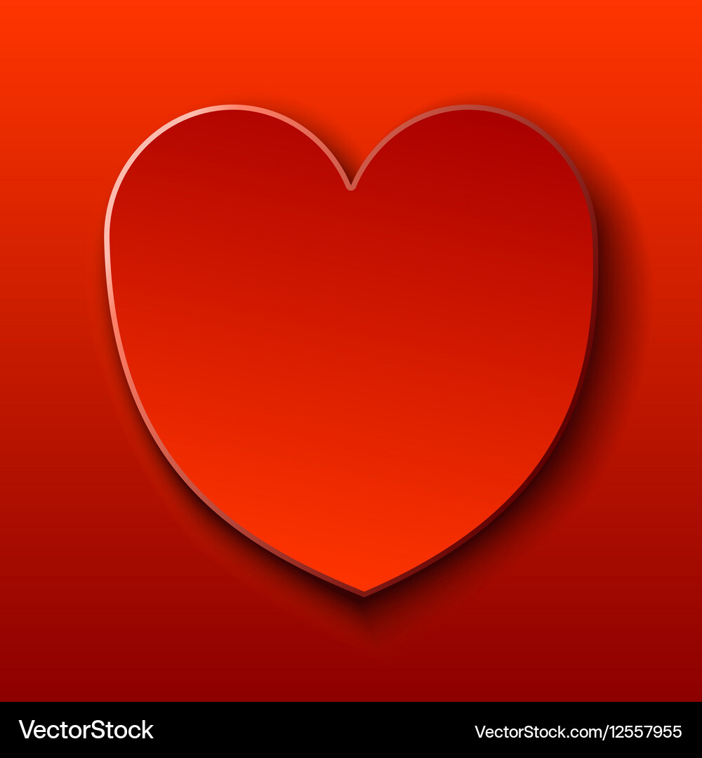 Red card for valentine heart Royalty Free Vector Image