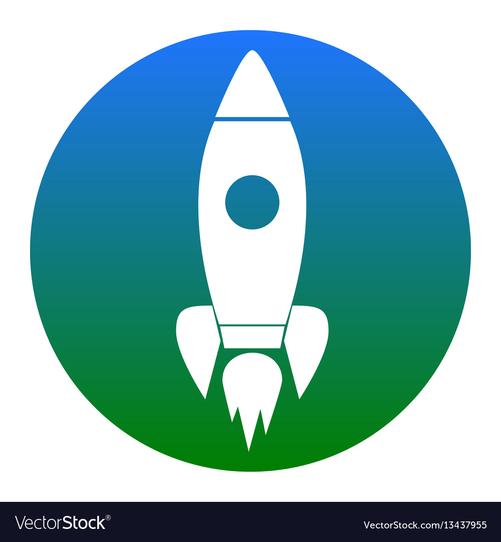 Rocket sign white icon Royalty Free Vector Image Rocket sign white icon Royalty Free Vector Image