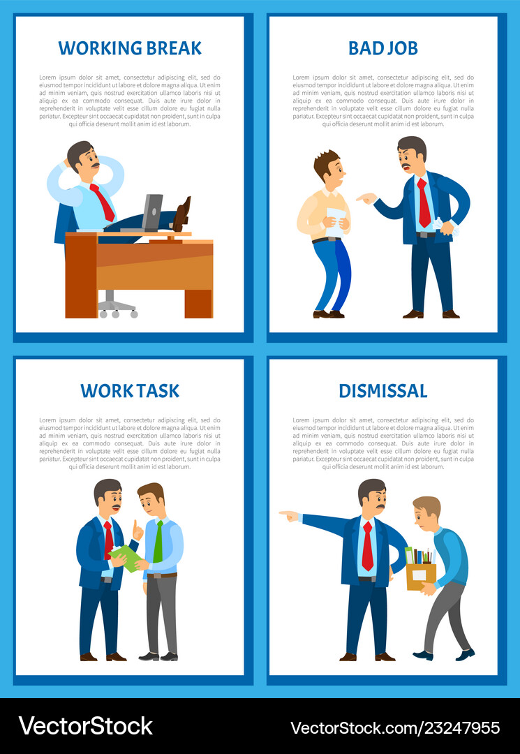 Working break in office businessman relaxing Vector Image