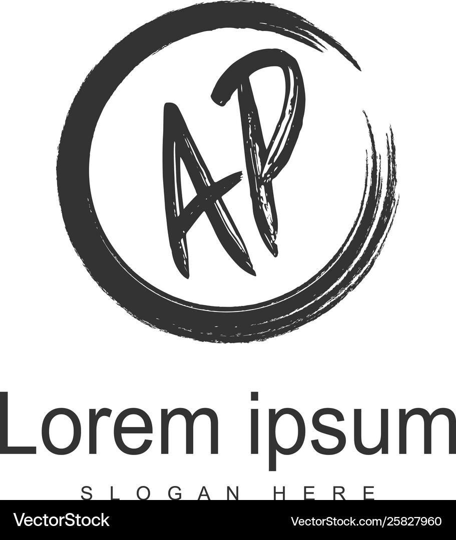 Ap letter logo design creative modern letters Vector Image
