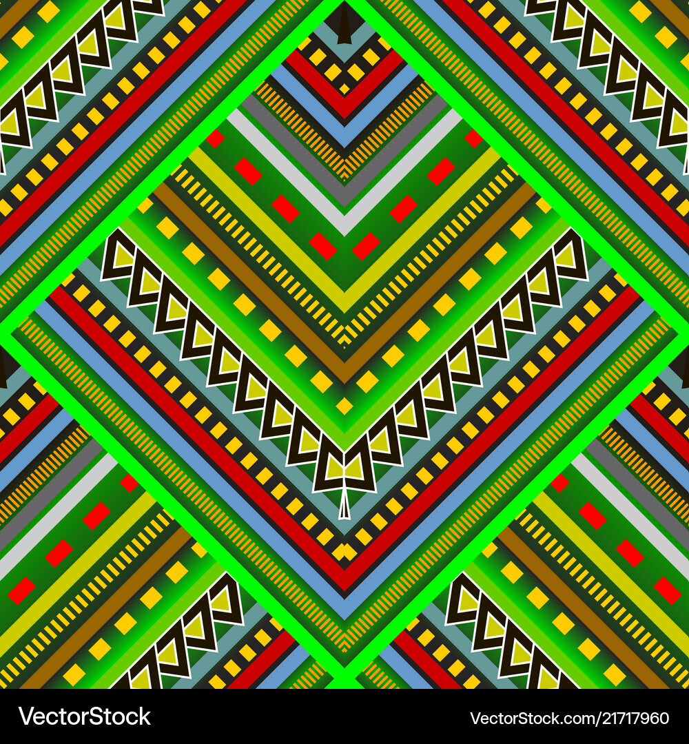 Colorful striped tribal seamless pattern Vector Image