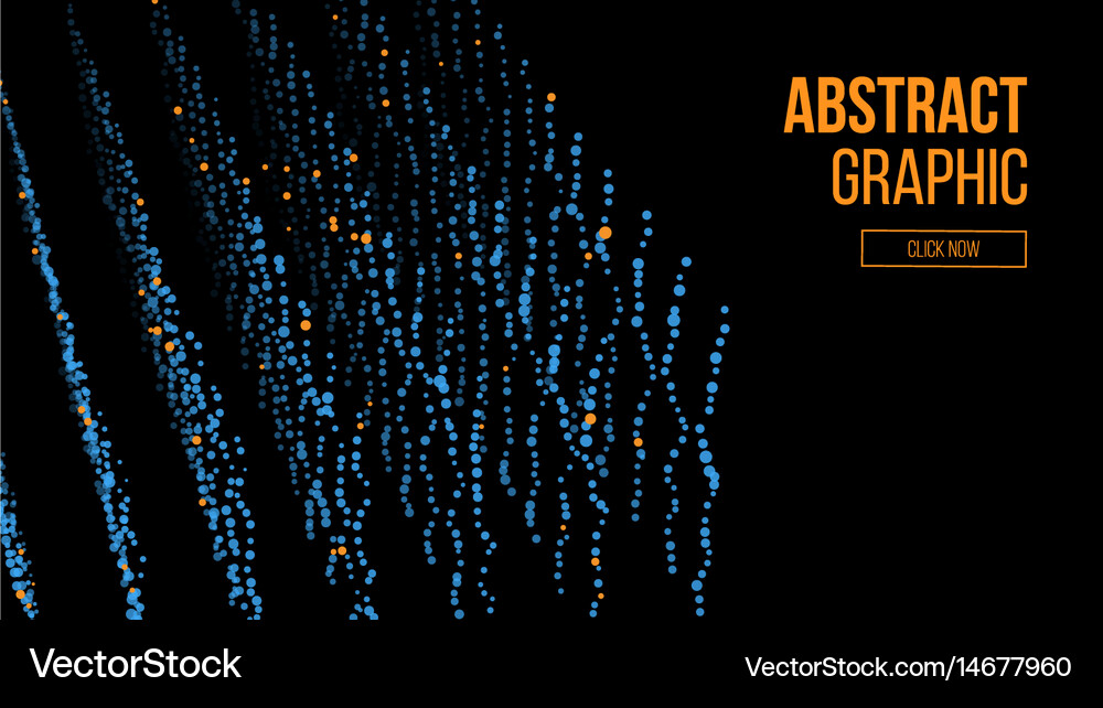 Composed of particles abstract graphic design Vector Image