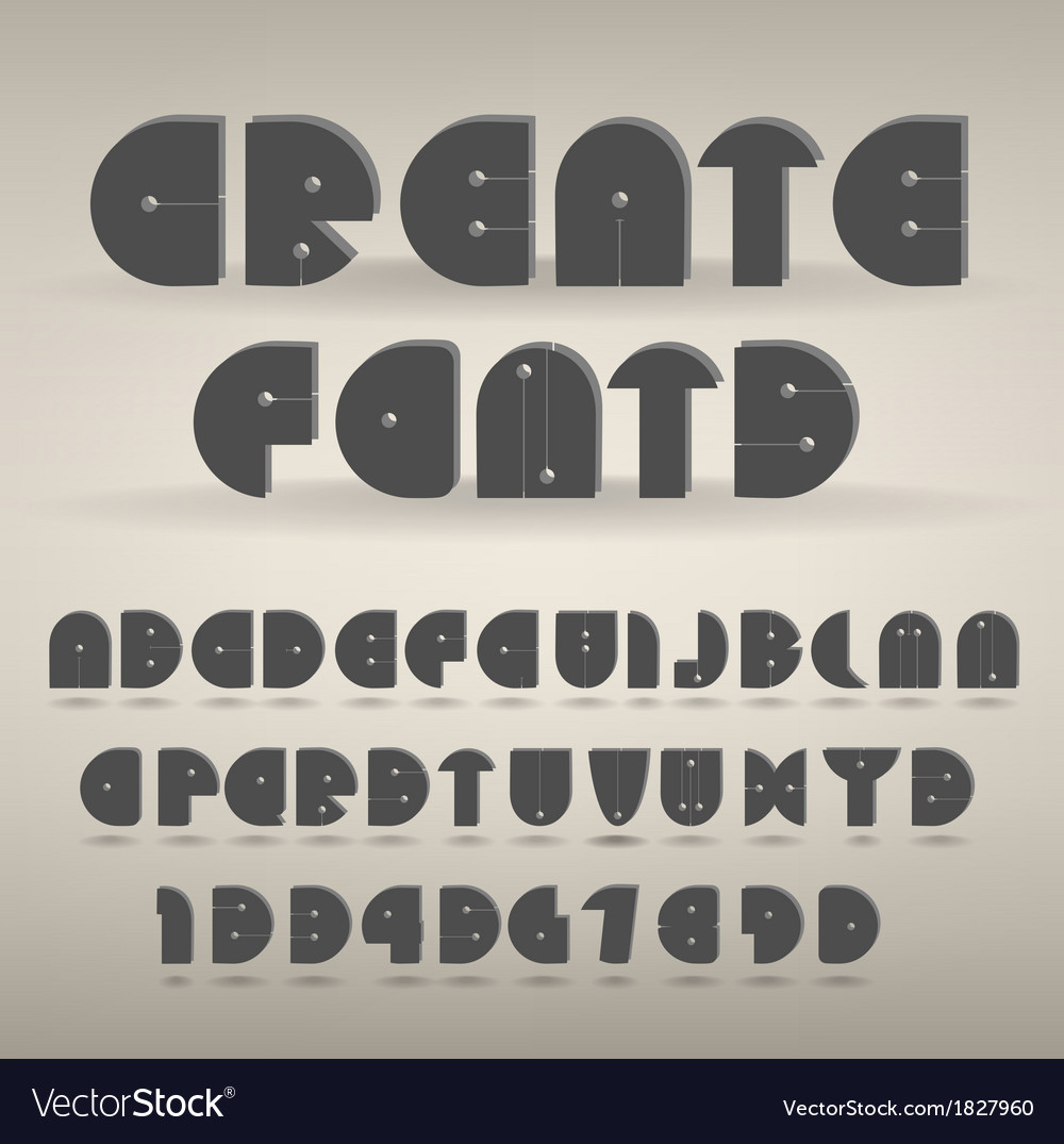 Creative alphabets Royalty Free Vector Image - VectorStock