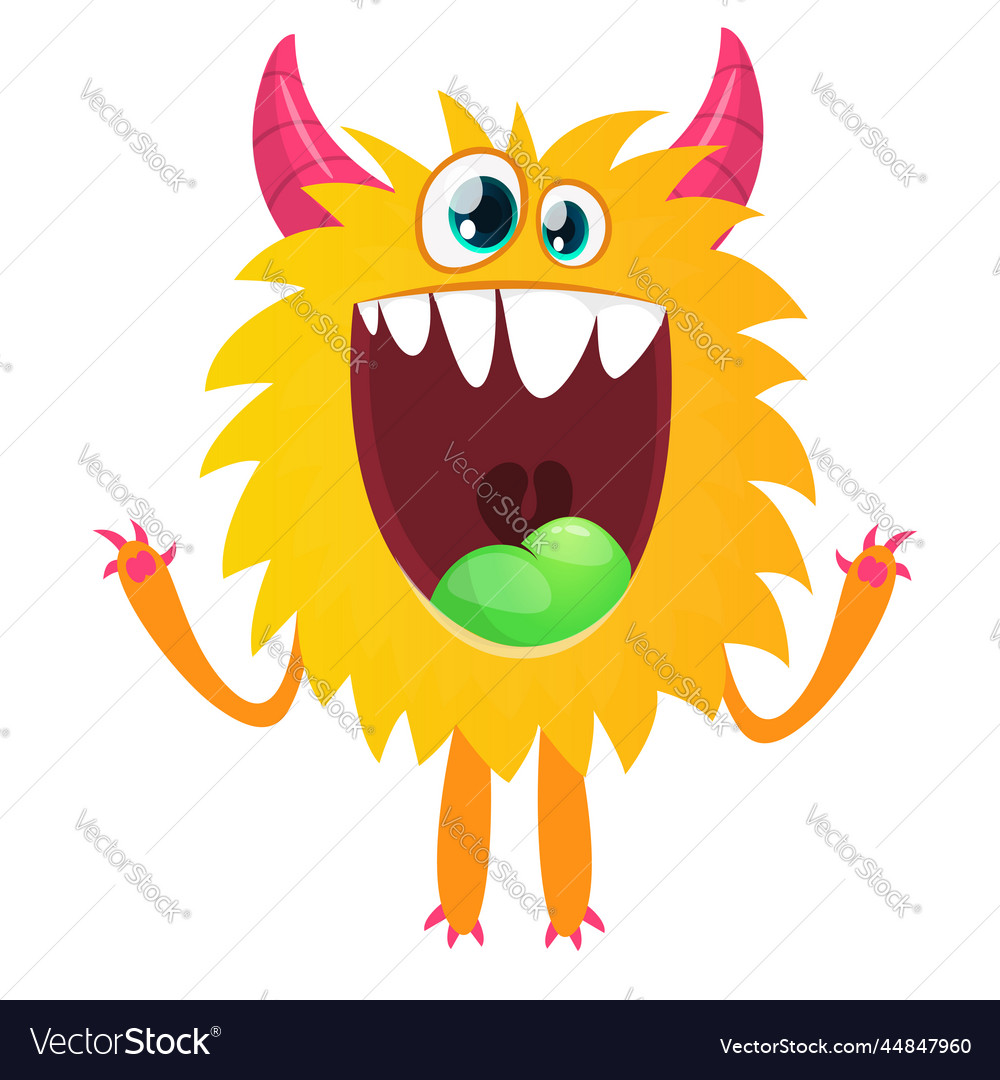 Happy cartoon monster halloween of funny Vector Image