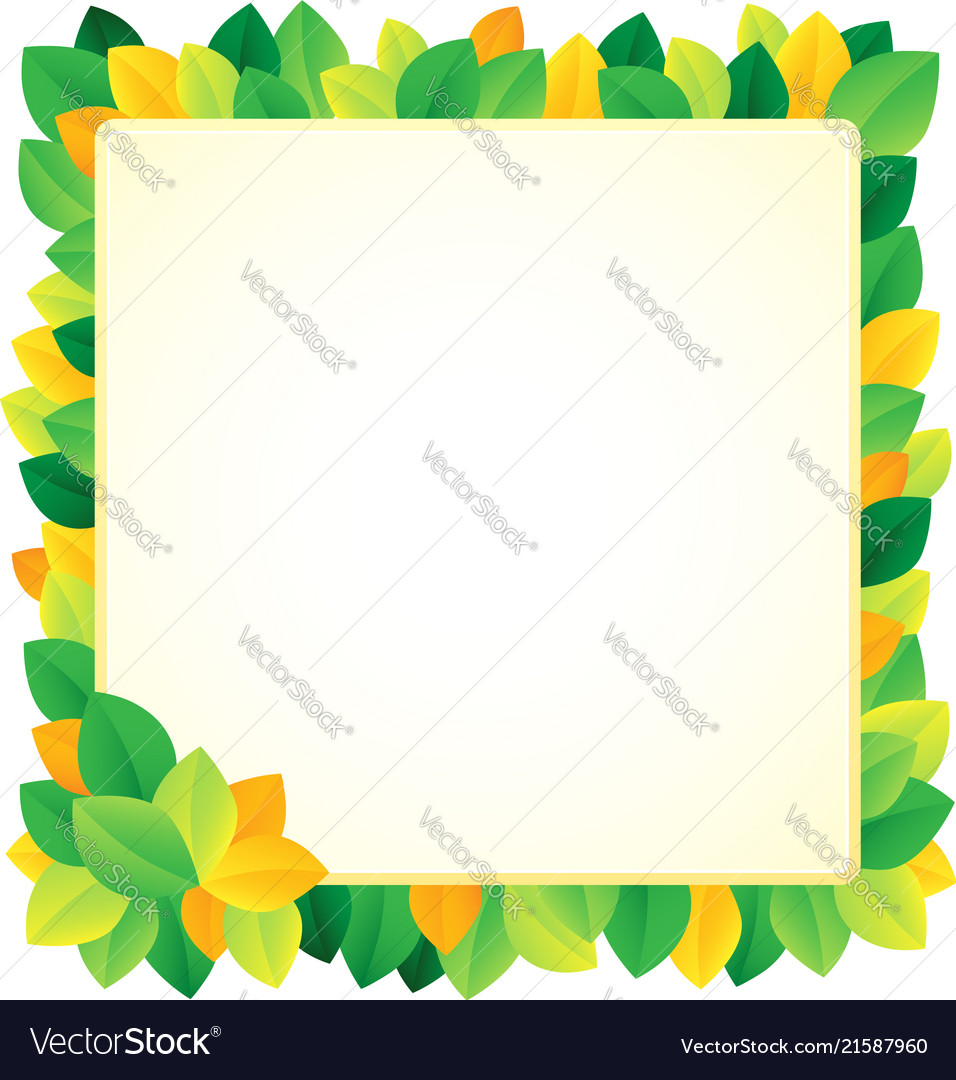 Leafy theme frame 1 Royalty Free Vector Image - VectorStock