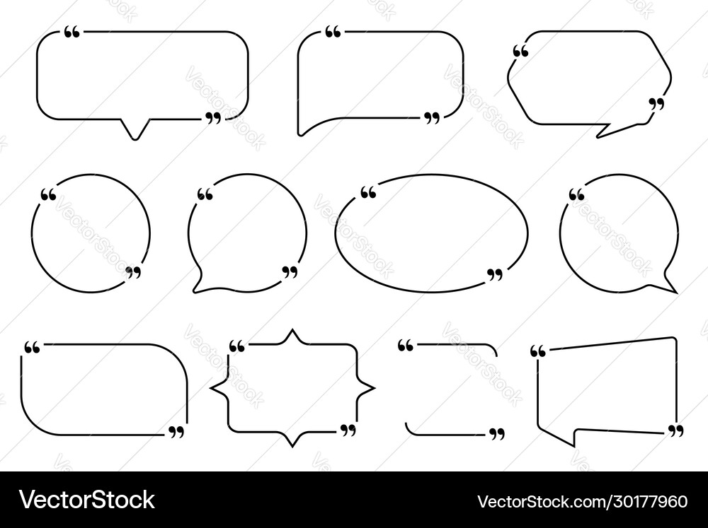 Quote Speech Bubbles - Collection Royalty Free Vector Image