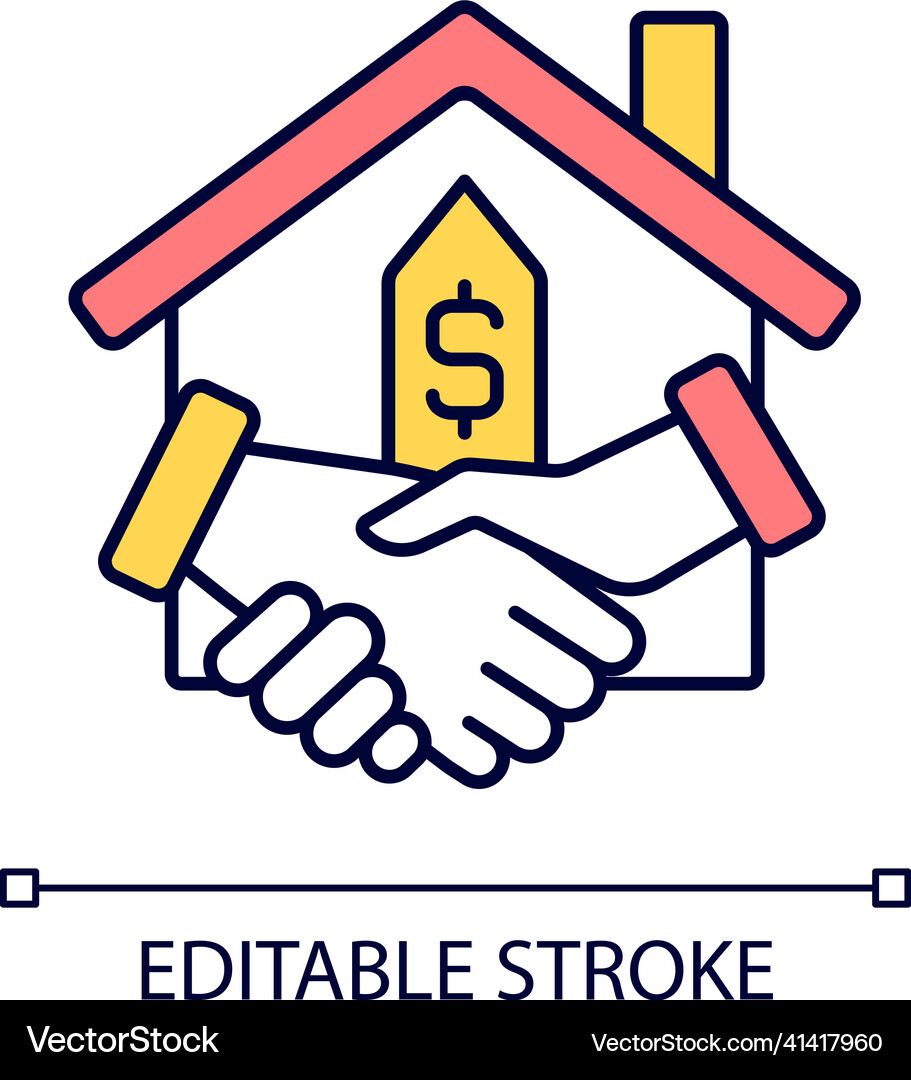 Real Estate Closing Icon Royalty Free Vector Image