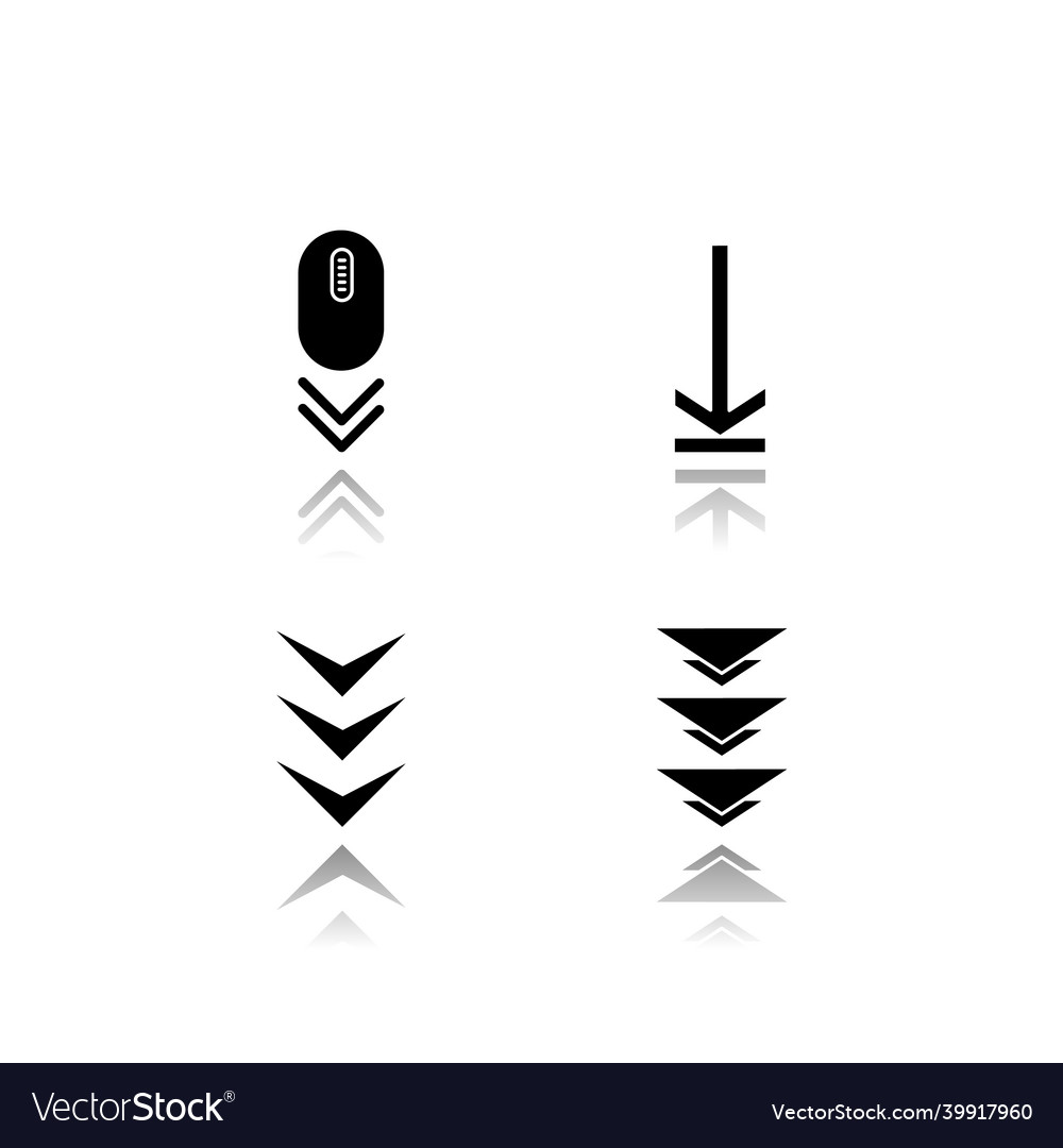Scrolling down and uploading indicators drop Vector Image