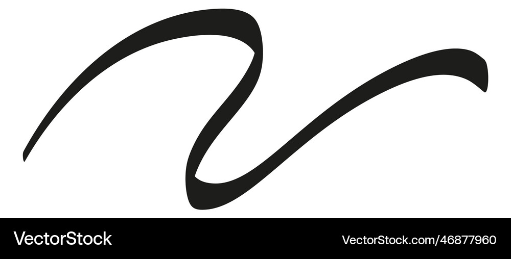 Swoosh swash underline stroke setabstract wavy Vector Image