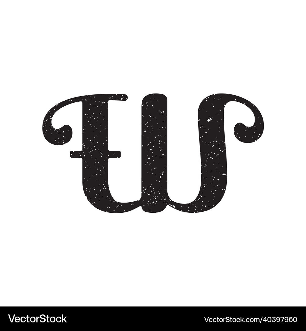 Vintage eu letter logo Royalty Free Vector Image